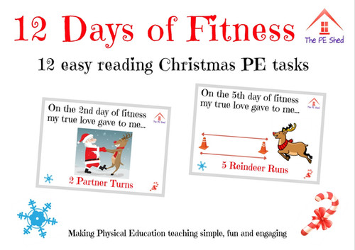 12 days of fitness - Christmas PE Task Cards | thepeshed