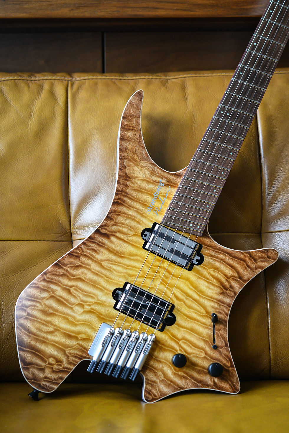 Strandberg J6 Boden 5A Quilt Maple Honey Burst Made in Japan (Brand New ...