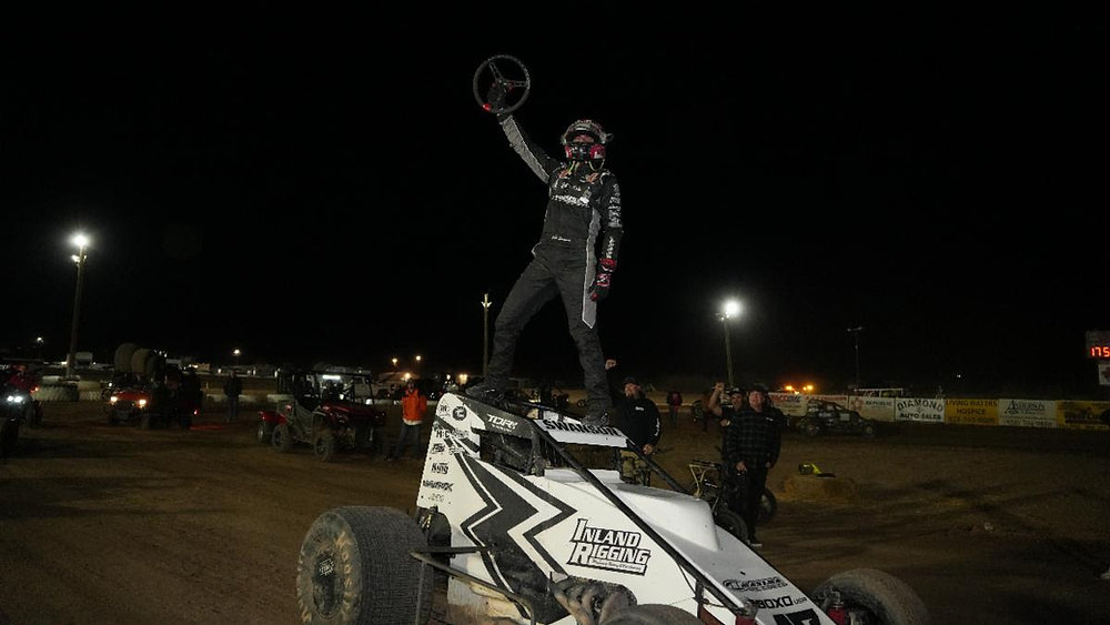 Jake Swanson Wins USAC CRA Opener at Mohave Valley