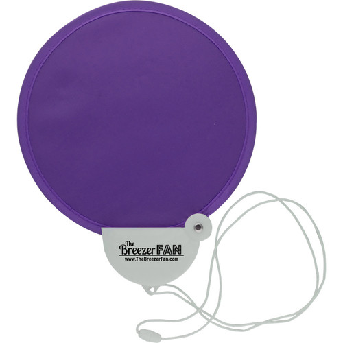 Purple Breezer Fan with Lanyard (Round) | thebreezerfan
