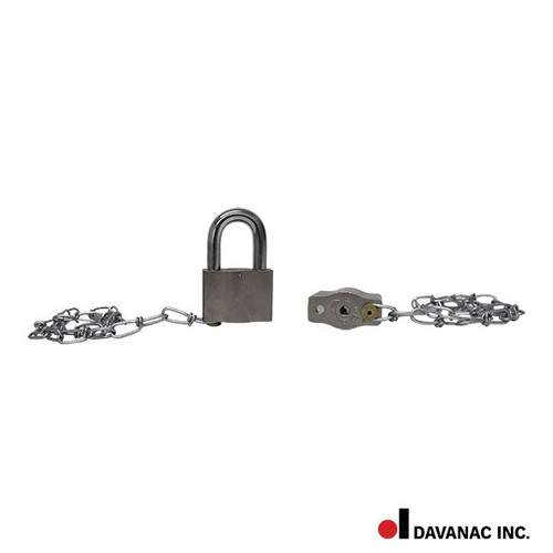 55-0108 - LOCK, #108 MAIN LINE, W/30" CHAIN | Davanac Inc.