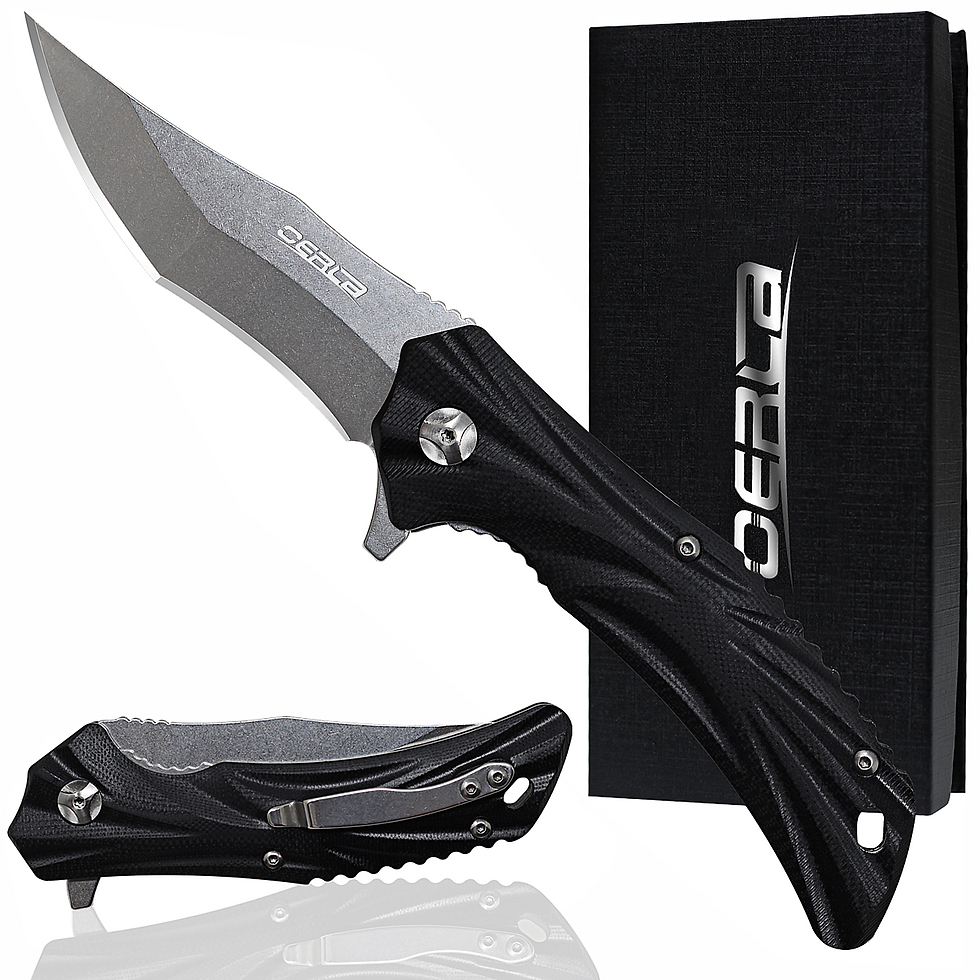 OERLA OLK-029GC EDC Folding Pocket Knife 3.7" 420HC Steel Blade with ...