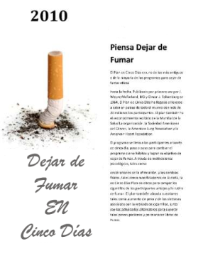 e-Book Dejar de Fumar en 5 Dias | tienda-online