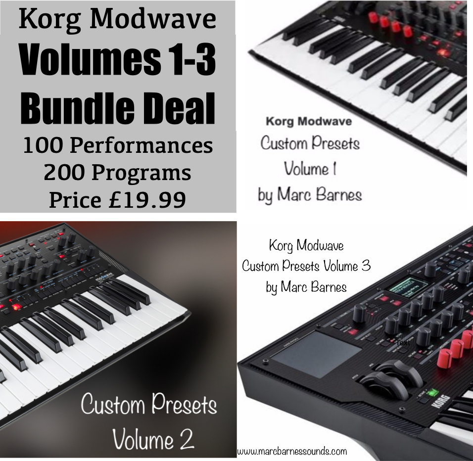 Korg Modwave: Volumes 1-3 Bundle Deal | Marc Barnes Synth Sounds