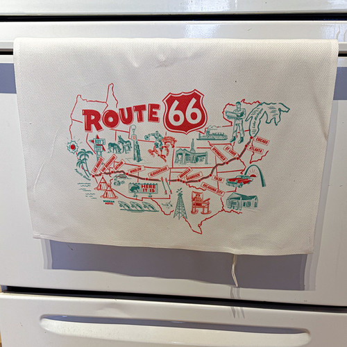 Route 66 Map Tea Towel | Two Lane America