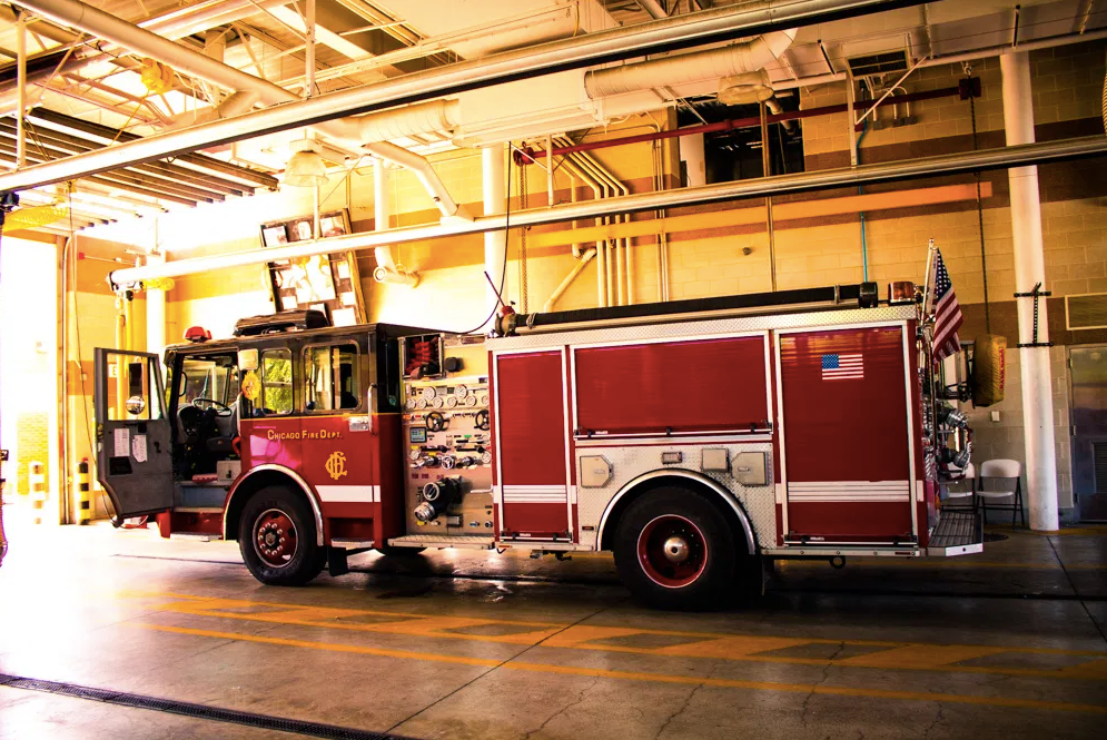 Stopping by the real firehouse and "Molly's Bar" from Chicago Fire