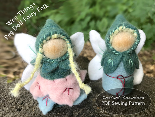 Peg Doll Fairy Folk PDF Sewing Pattern | wee-things