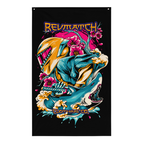 Great White Samurai Flag | RevMatchClothingCo