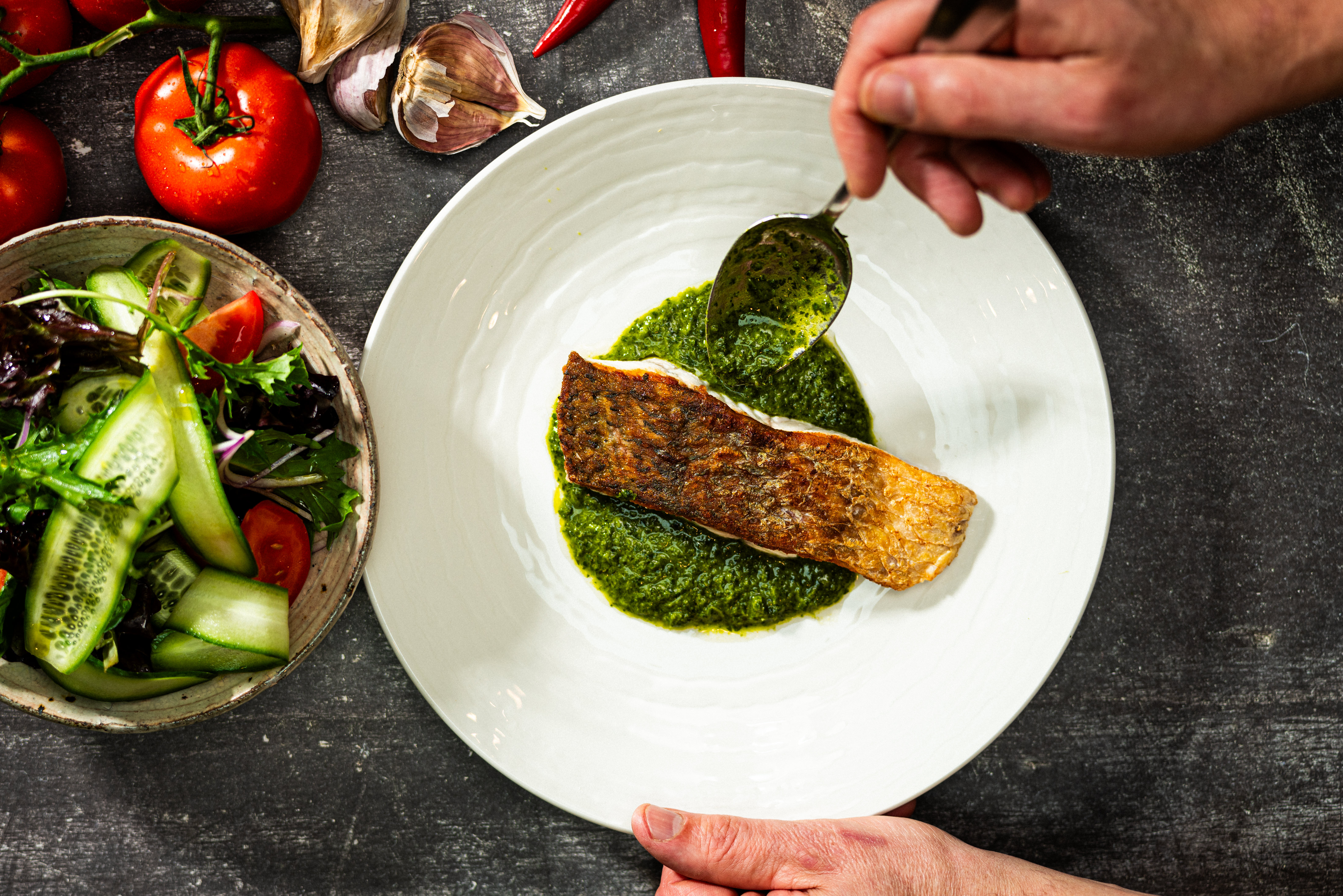 Saltwater Barramundi With Zesty Chermoula Relish | Moofish
