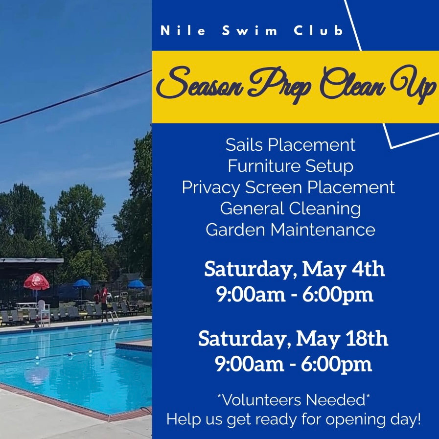 2024 Season Prep Clean-Up | Nile Swim Club