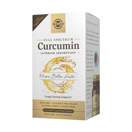 Curcuma Solgar Turmeric Full spectrum Curcumin 30 Capsulas