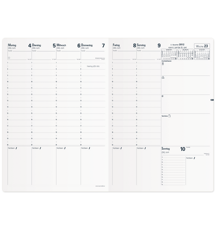 Quo Vadis Prenote A4 2026 21x29,7cm - Kalender-Einlage mit Goldschnitt ...