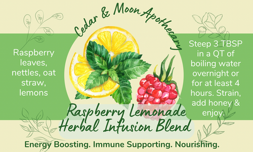 Raspberry Lemonade Herbal Infusion | Cedar&MoonApothecary