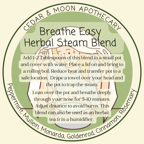 Breathe Easy Herbal Steam Blend | Cedar&MoonApothecary