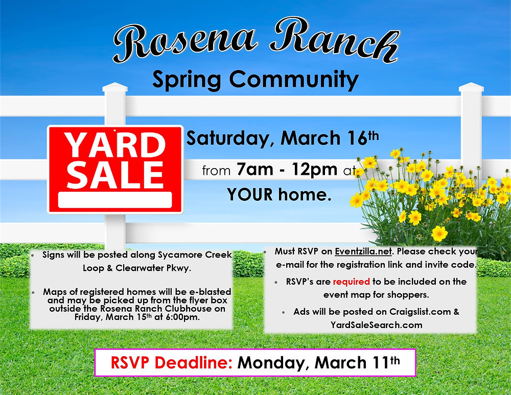 2024 Spring Community Yard Sale