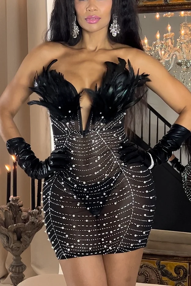 Ruffled Feather Dress | thegoddiss1