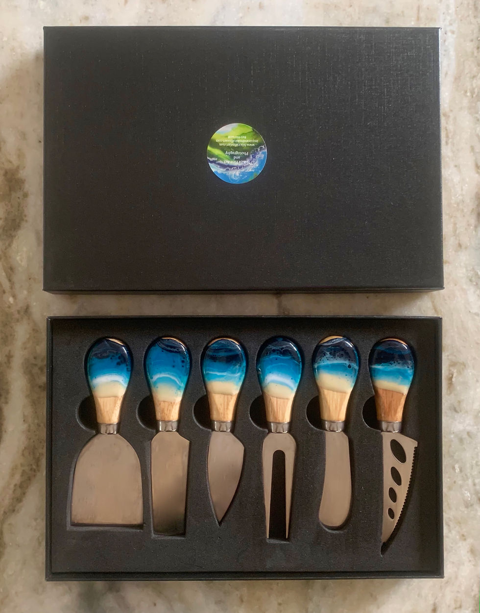 Black Box cheese utensils set of 6 | Nikita Fine Art 2023