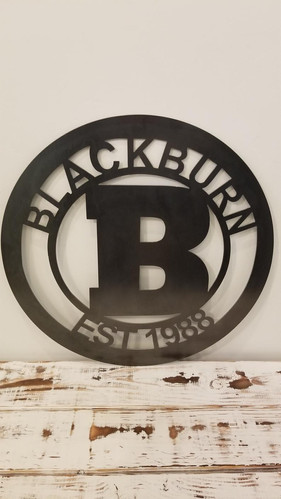 Round Metal Family Sign | Wasatch Metal Werx