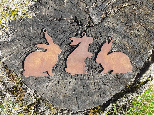 Easter Bunny Hanging Decorations (Set of 3) | Rusty Rooster
