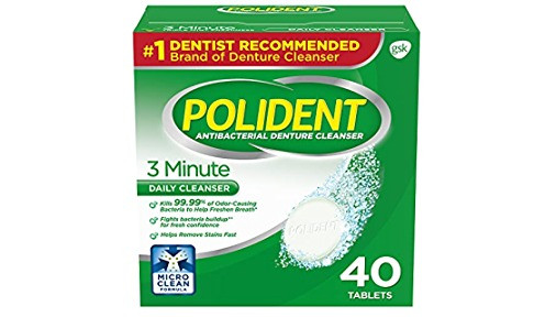 Polident Antibacterial Denture Cleanser 40's | islandpharmacytci