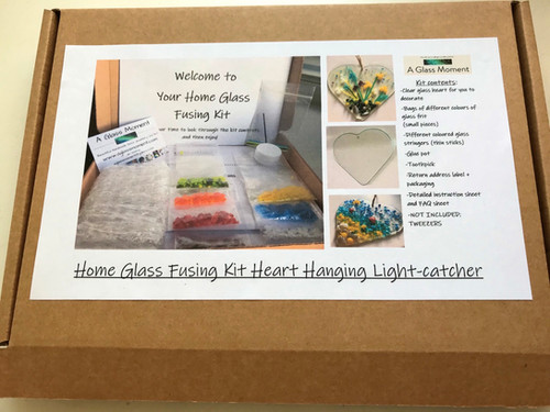 Home Glass Fusing Kit - Heart Hanging Light-catcher | aglassmoment