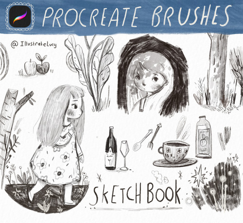 Sketch Book - Procreate Brush Set | lucyillustrates