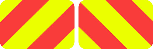 Self Adhesive Reflective + Fluorescent Chevron Panels | Premier Grafix Ltd