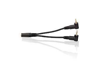 Aircraft 4" Y-adapter 1/8" Dual Mono Male to 1/18" Stereo Female ...