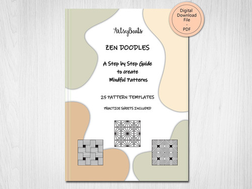Zen Doodles - 25 Step By Step Guides - Printable worksheets | ArtsyBeats