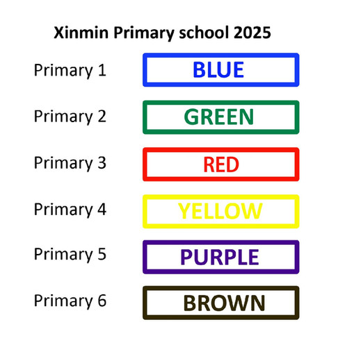 Xinmin Primary School Name tag (6 pieces per pack) | magdalene