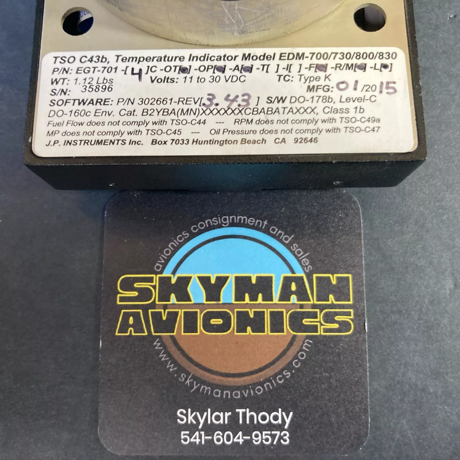 JPI EDM 830 Engine Monitor Display | Skyman Avionics