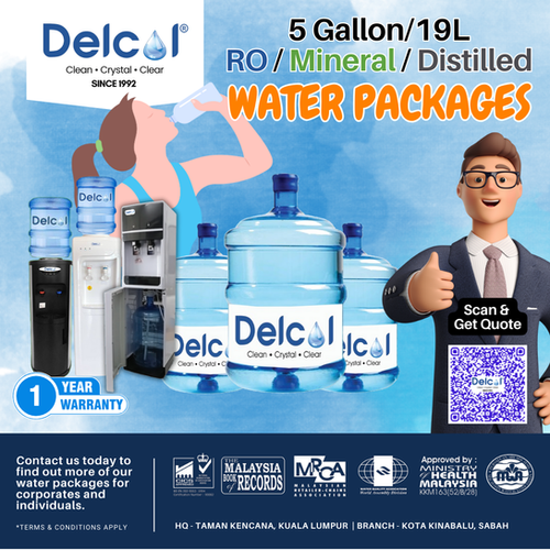 Water Packages - 5 Gallon RO / Mineral | Delcol Malaysia