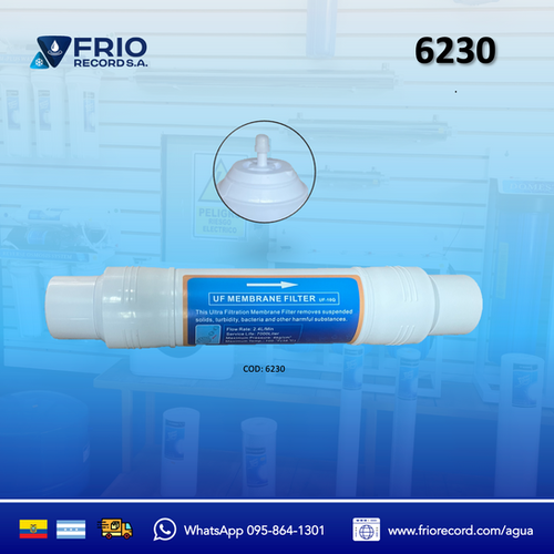 FILTRO AGUA INLINE MEMBRANA UF 12X2.5 1850G VASTAGO 1/4 UF-10Q LW ...