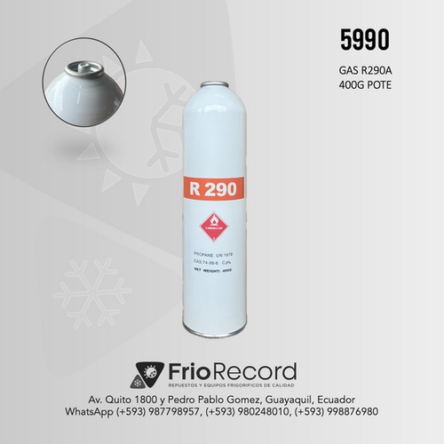 GAS R290A 400G POTE | Friorecord S.A.
