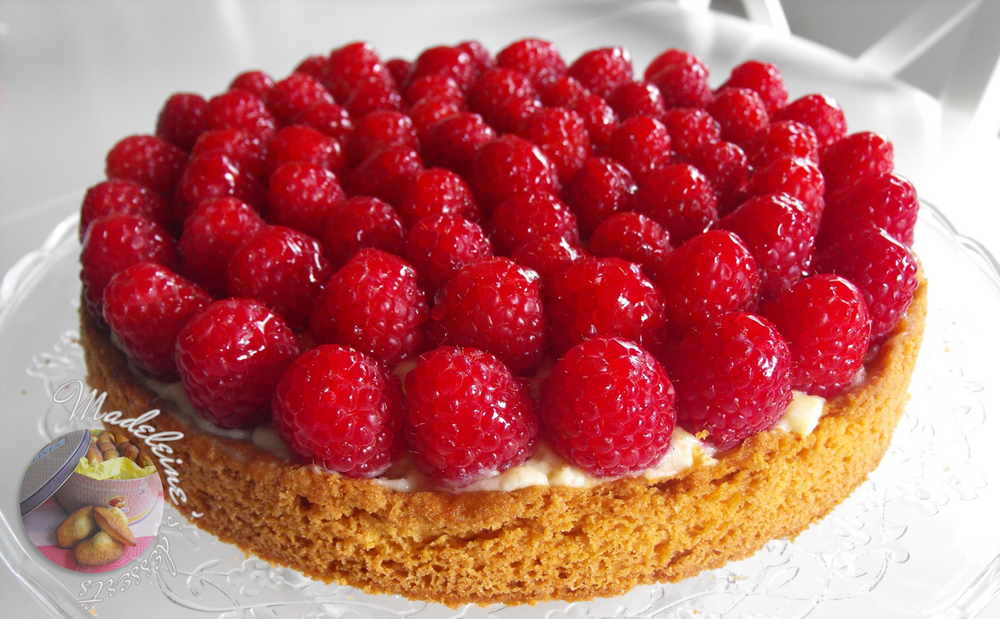 Breton raspberry tart - Tarte aux framboises façon sablé breton