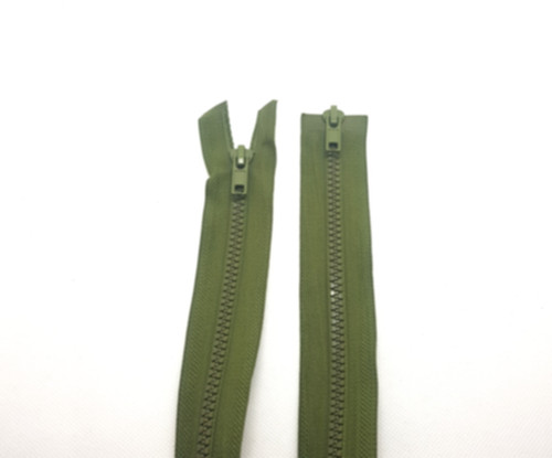 Green Chunky Plastic Two Way Zip | sewstitchy2