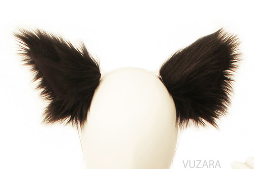 Faux Black Fox Ears | Vuzara.com