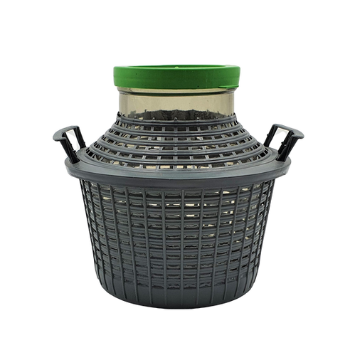 Demijohn - 10L Wide Neck w/ PVC Basket | Storm Brewing