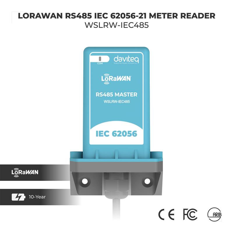LoRaWAN RS485 IEC 62056-21 Meter Reader for Remote Monitoring