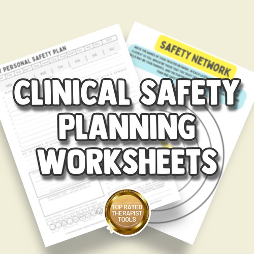 Safety Planning Templates 6+ Colors | Planner Therapy & Co