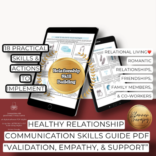 Relationship Communication skills validation empathy worksheet handout ...