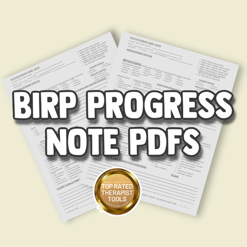 BIRP NOTE | Planner Therapy & Co