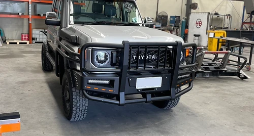 ATD Radar Apocalypse Bull Bar with Side Steps & Rails LC70 2024 ...