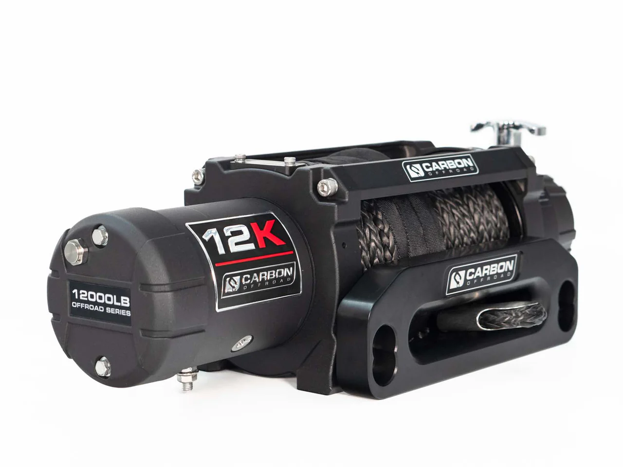 Carbon 12K - 12000lb Winch With Black Hook V3 | Offroad Animal Bris