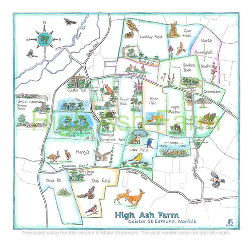 High Ash Farm Map Fine Art Print | High Ash Farm