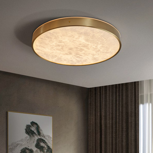 LED Marble & Brass Modern Simple Ceiling Light | Jupico Lights